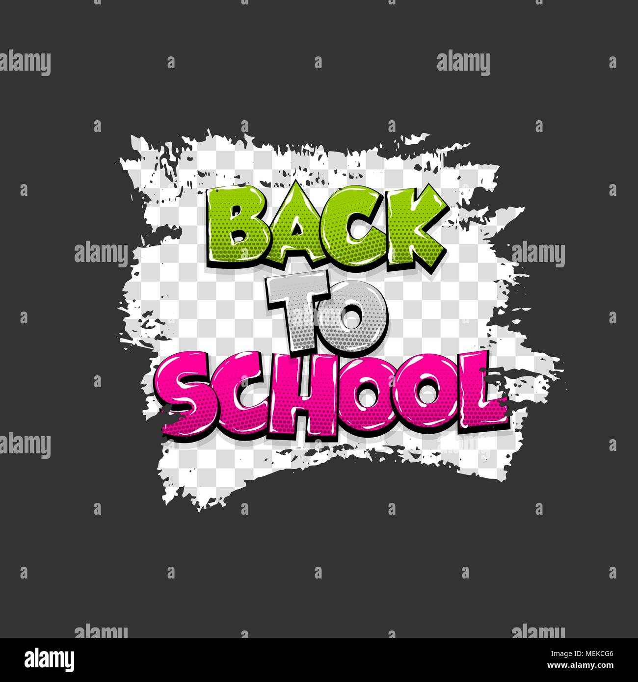 Back to school comic text pop art Stock Vector Image & Art - Alamy
