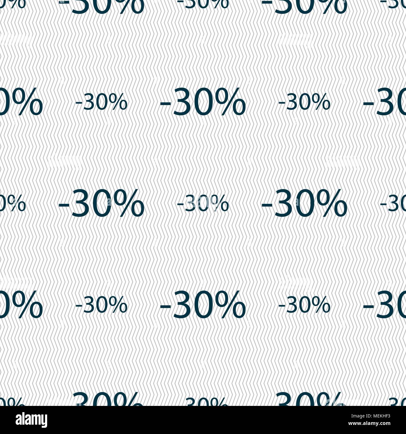 30 percent discount sign icon. Sale symbol. Special offer label ...