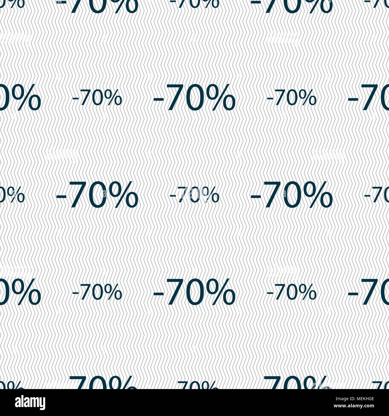 70 percent discount sign icon. Sale symbol. Special offer label ...