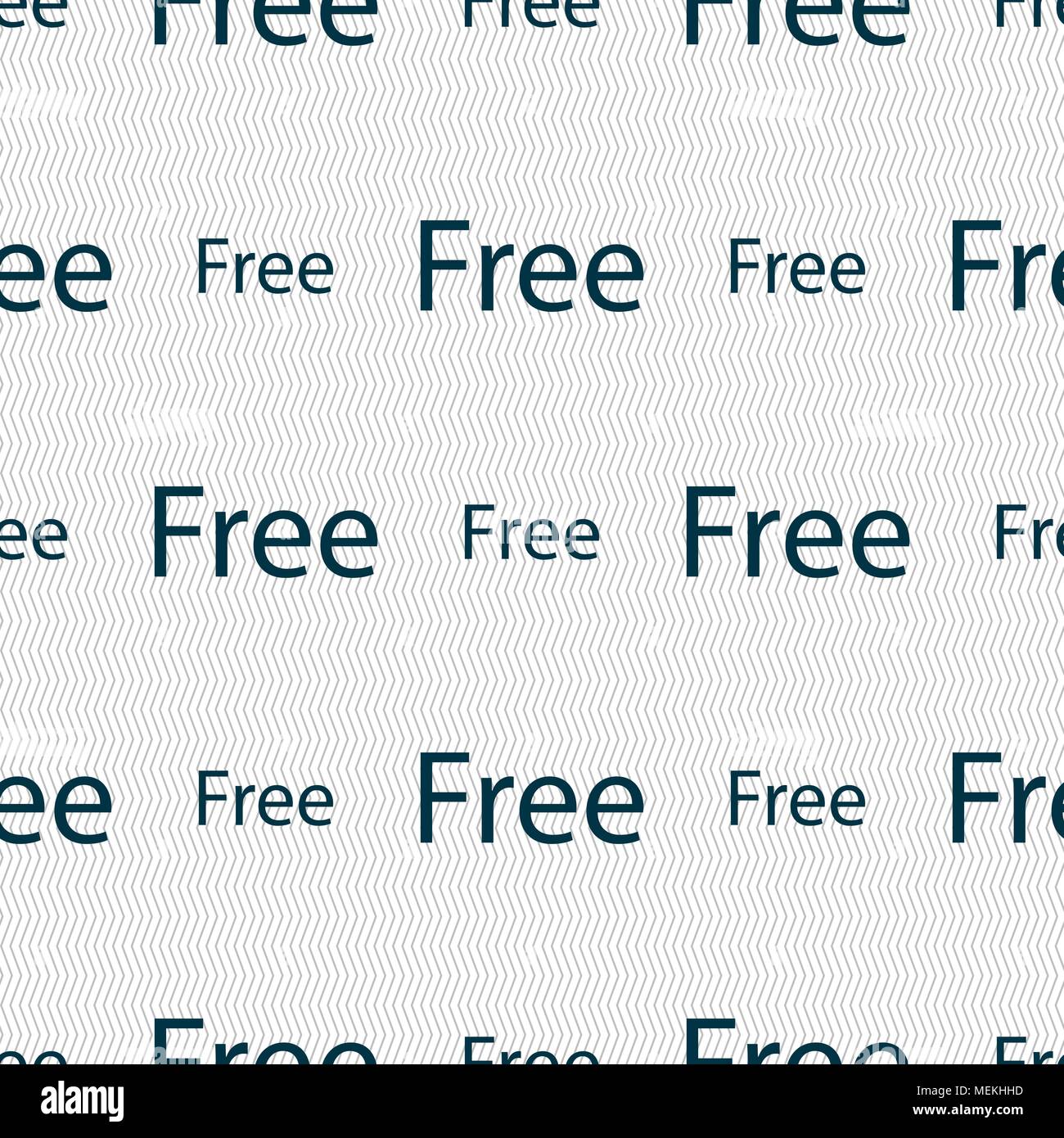 Free sign icon. Special offer symbol. Seamless abstract background with ...