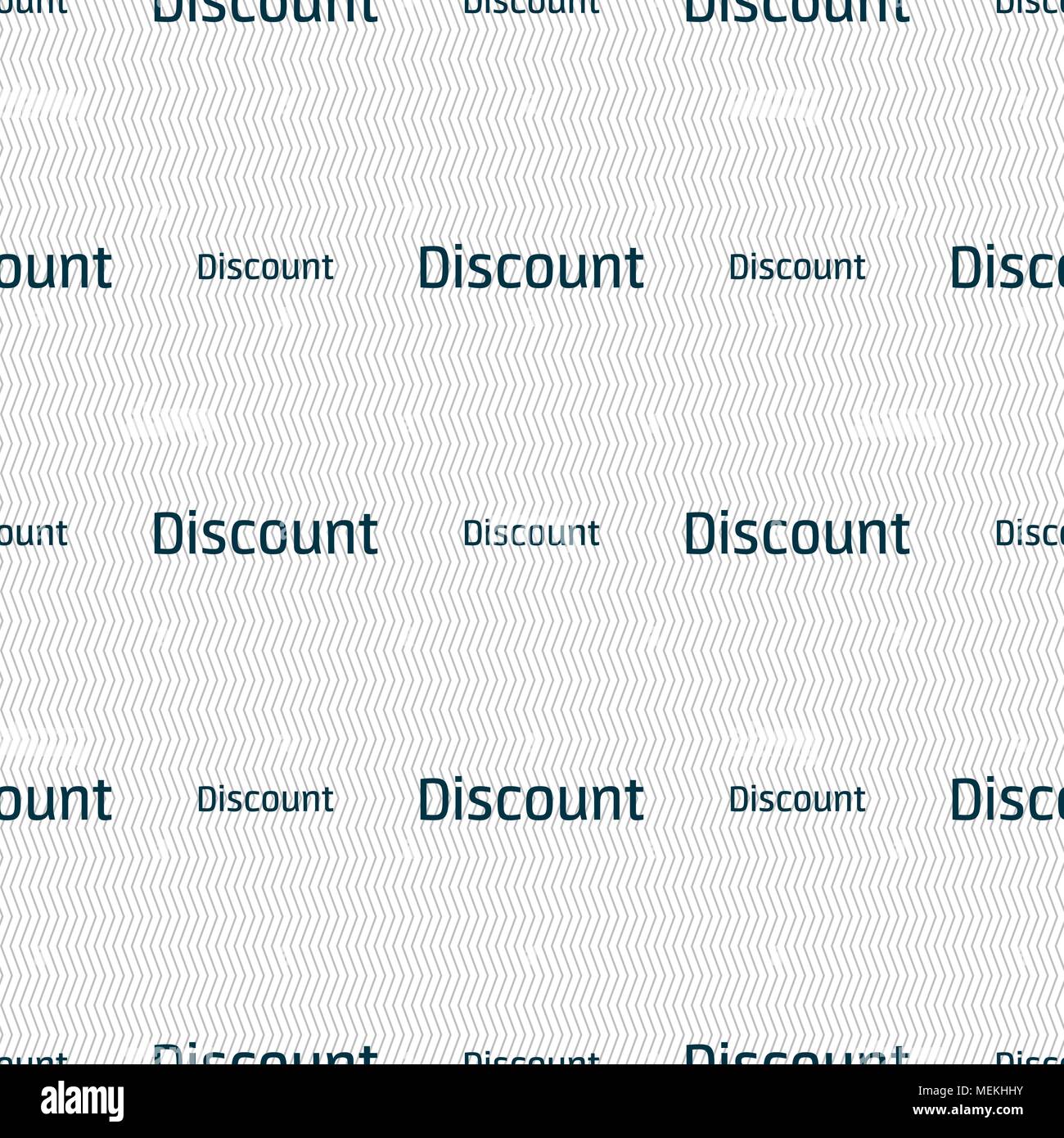 discount sign icon. Sale symbol. Special offer label. Seamless abstract ...
