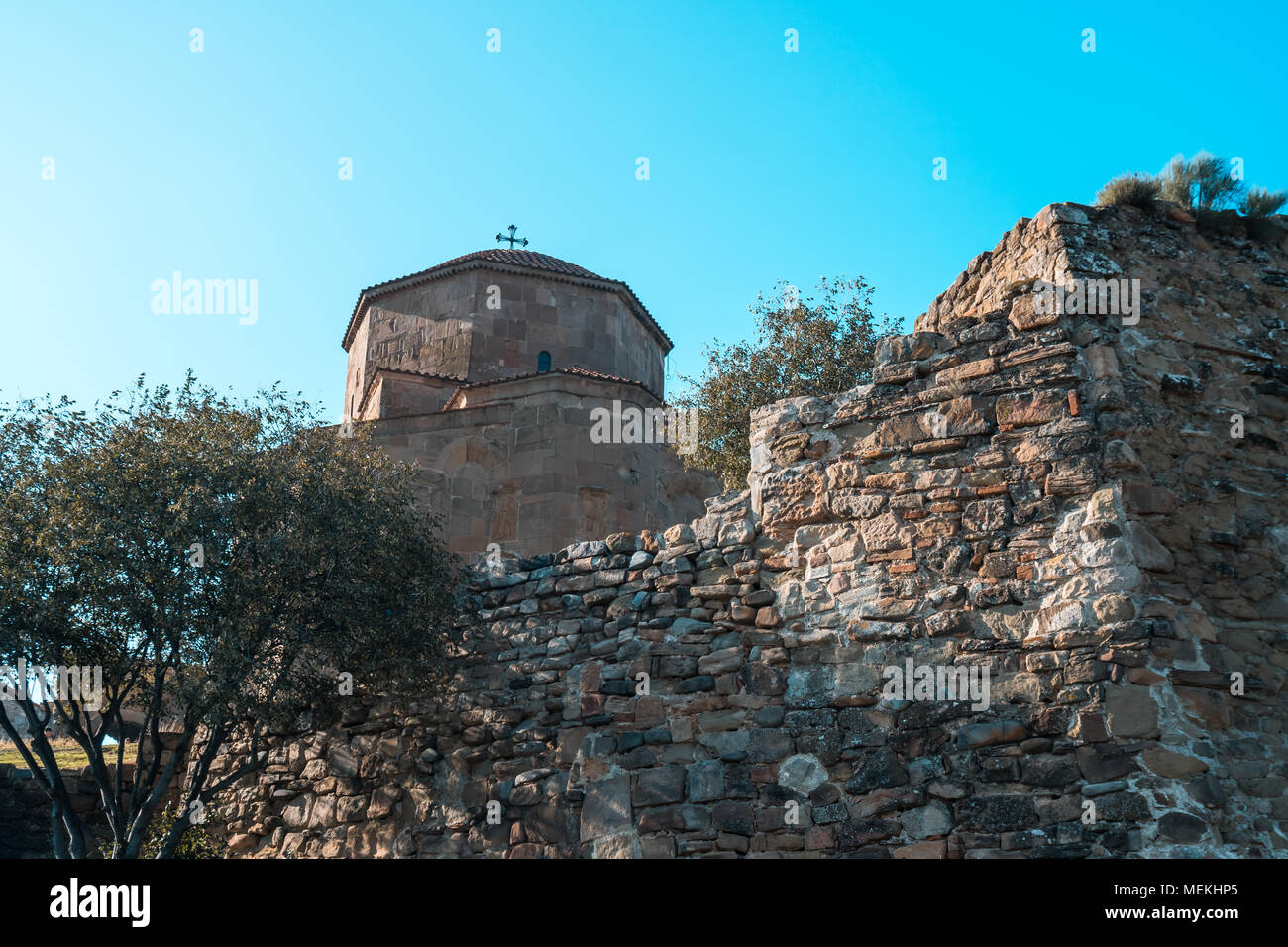 Mtskheta, Georgia. The Ancient Georgian Orthodox Church Of Holly Cross ...