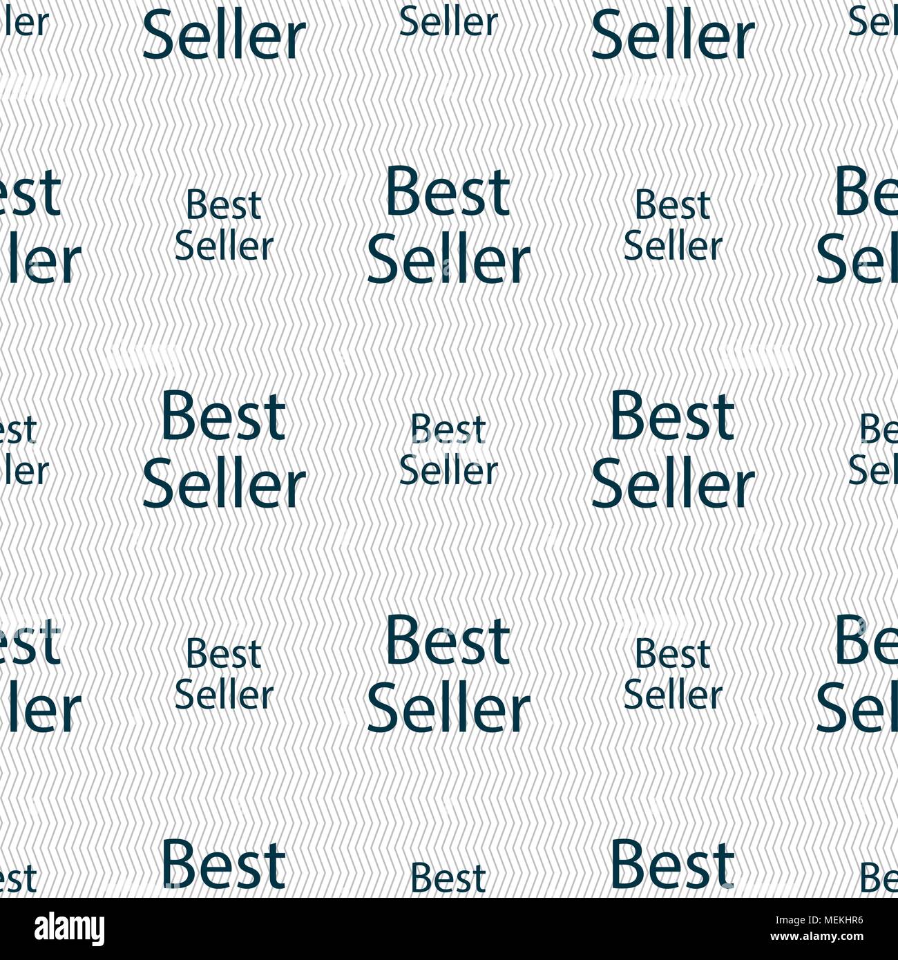 Best seller sign icon. Best seller award symbol. Seamless abstract ...