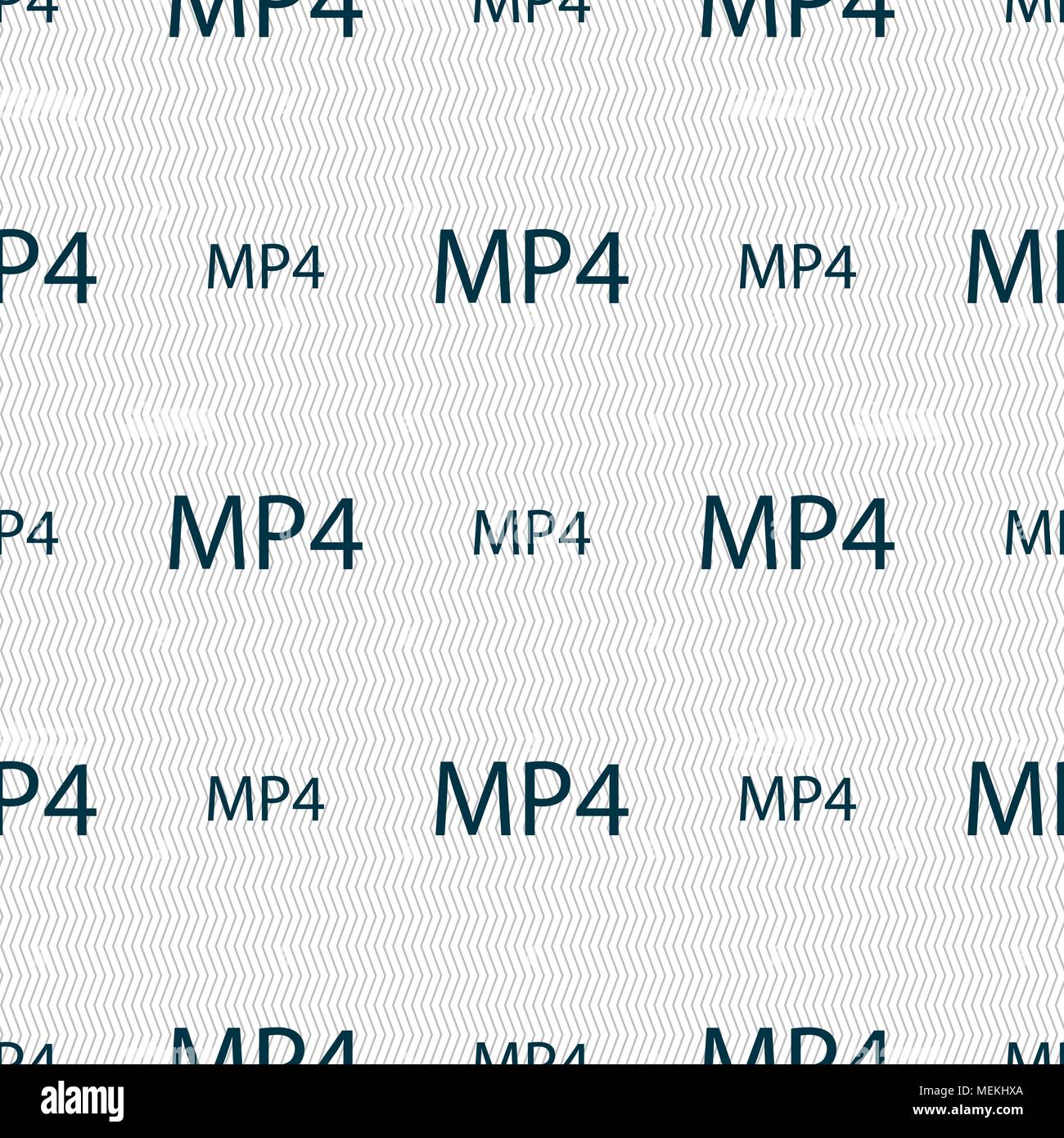 Mpeg4 video format sign icon. symbol. Seamless abstract background with ...