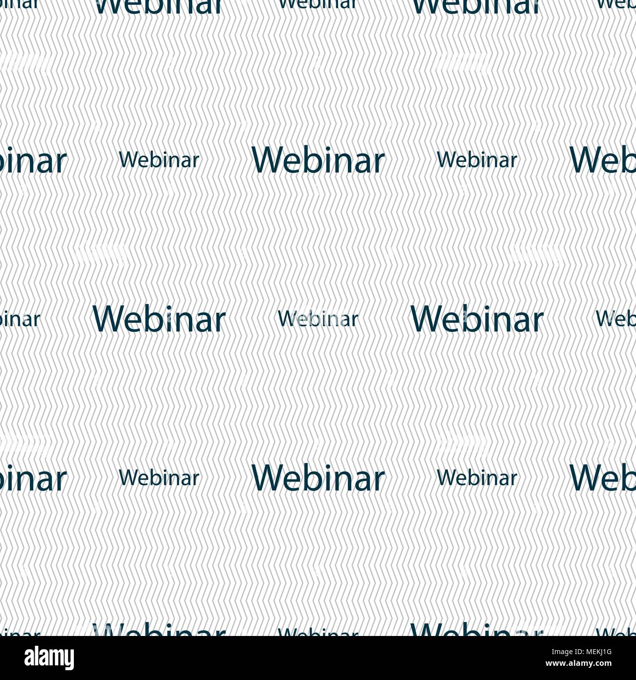 Webinar web camera sign icon. Online Web-study symbol. Seamless ...
