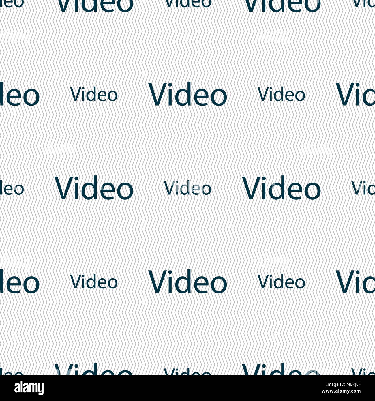 Play video sign icon. Player navigation symbol. Seamless abstract ...