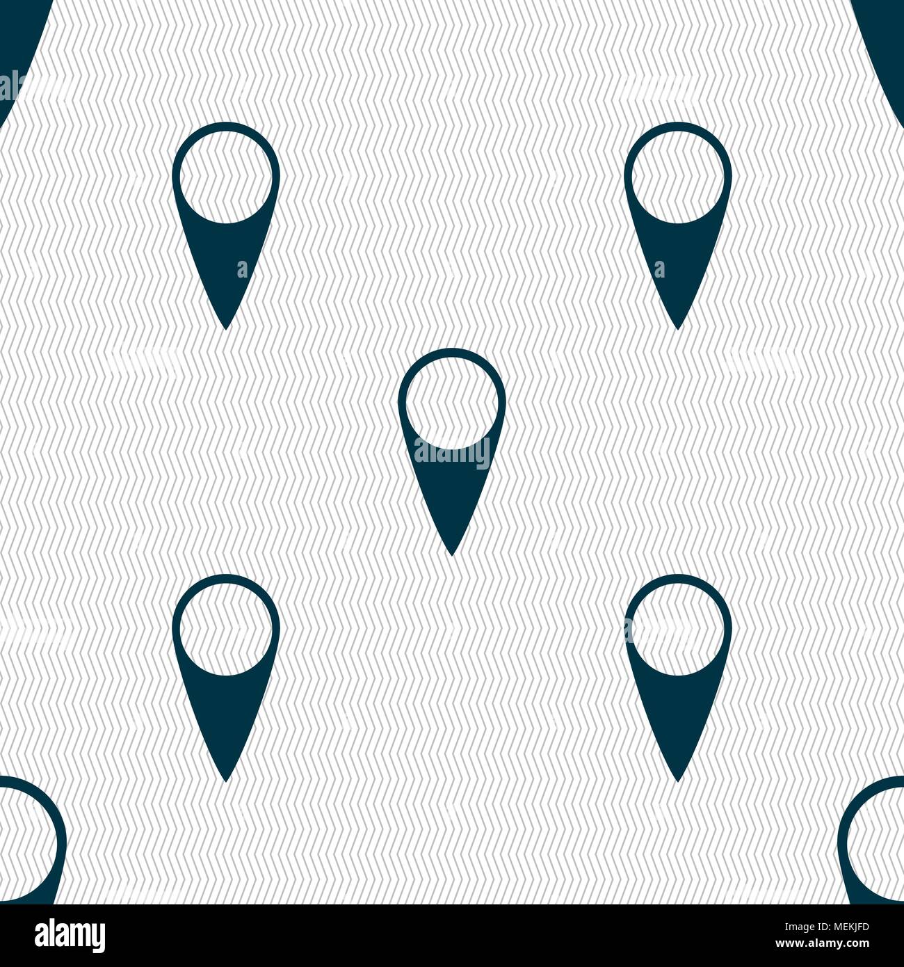 Map pointer icon. GPS location symbol. Seamless abstract background ...