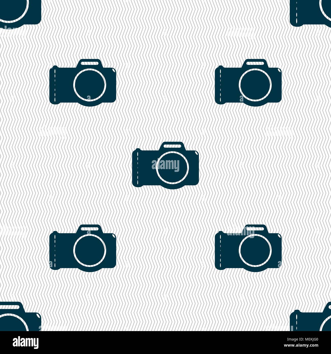 Photo camera sign icon. Digital photo camera symbol. Seamless abstract ...