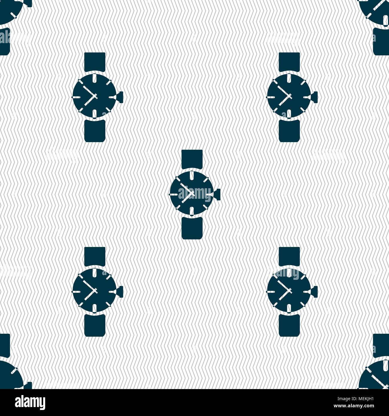 watches icon symbol . Seamless abstract background with geometric ...