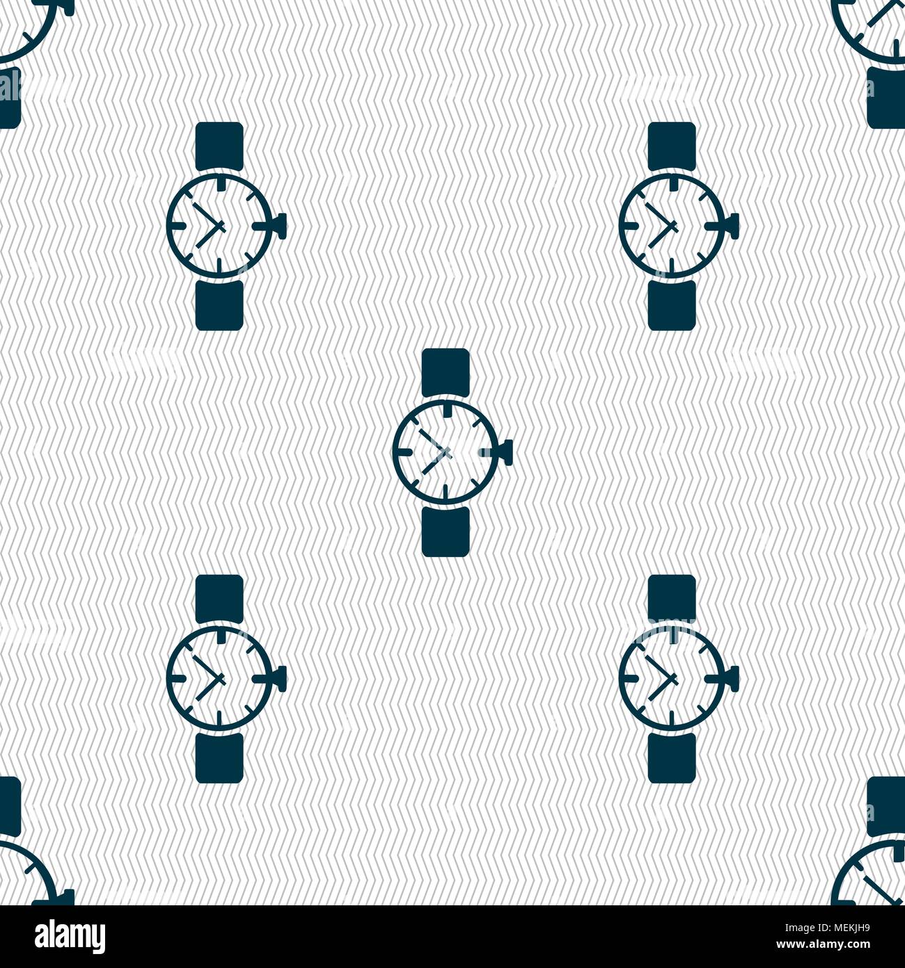 watches icon symbol . Seamless abstract background with geometric ...