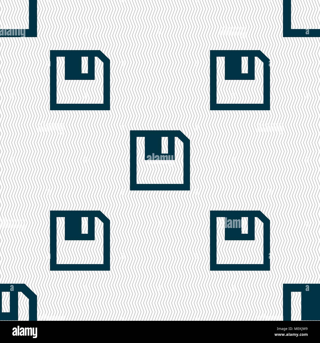 floppy icon. Flat modern design. Seamless abstract background with ...