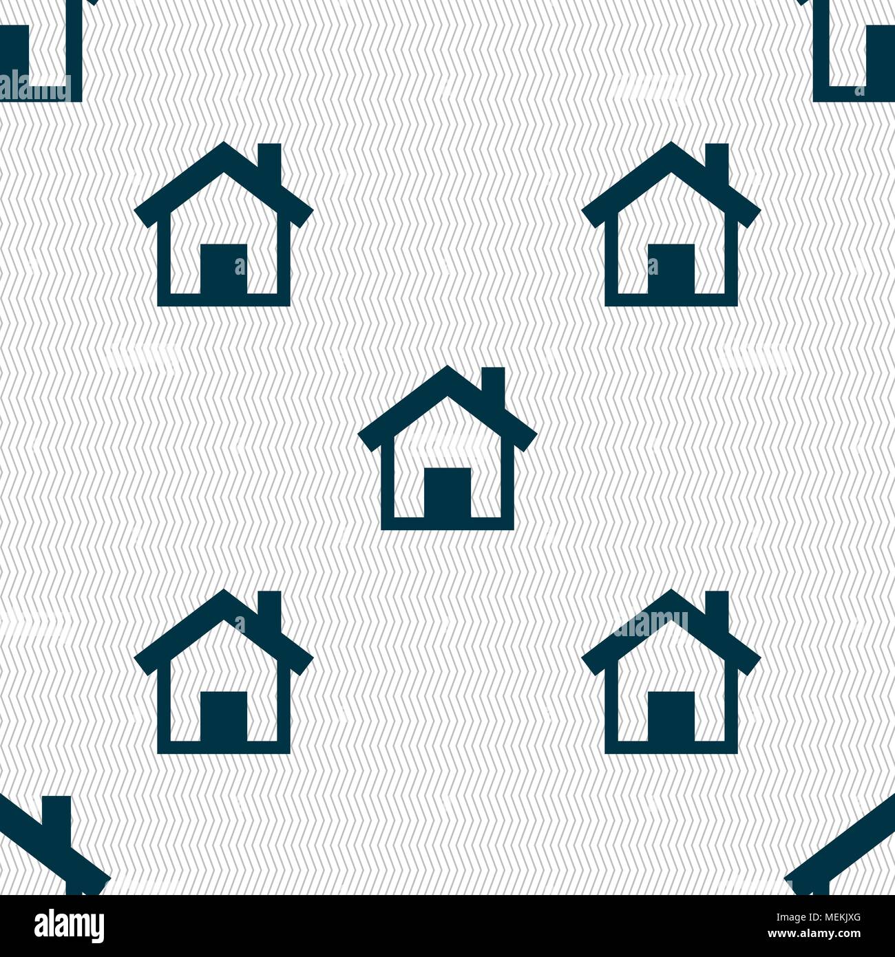 Home sign icon. Main page button. Navigation symbol. Seamless abstract ...