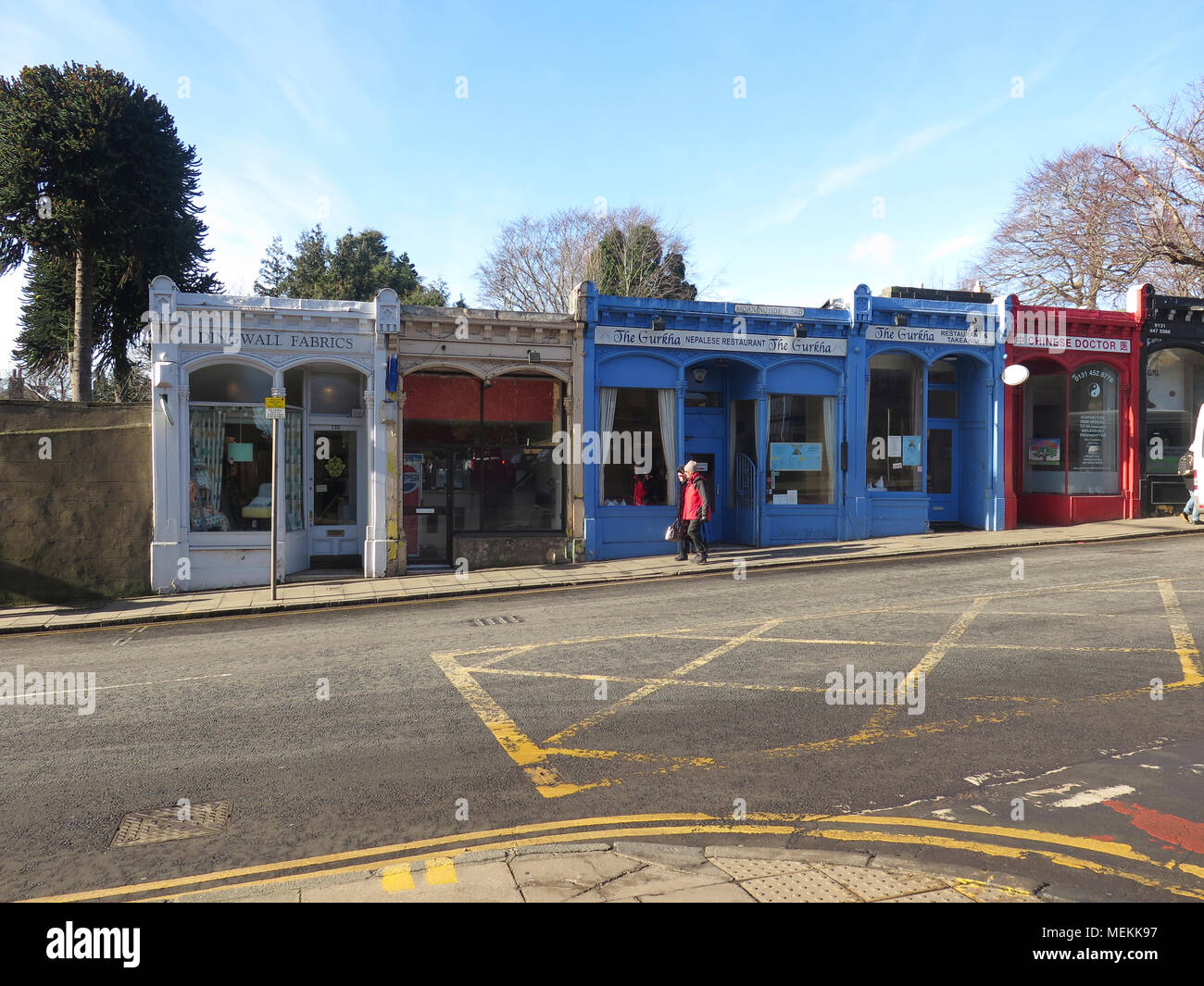 Old shop fronts Morningside Road Edinburgh Stock Photo - Alamy