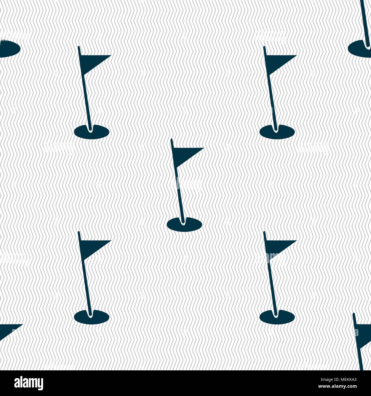 flag hole sign icon. Sport symbol. Seamless abstract background with ...