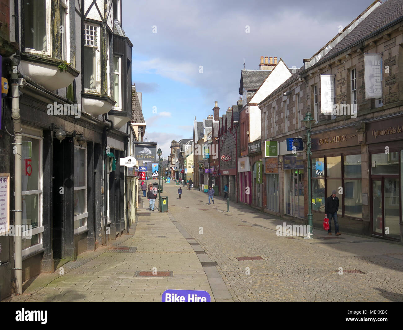 High Street Fort William Stock Photo - Alamy
