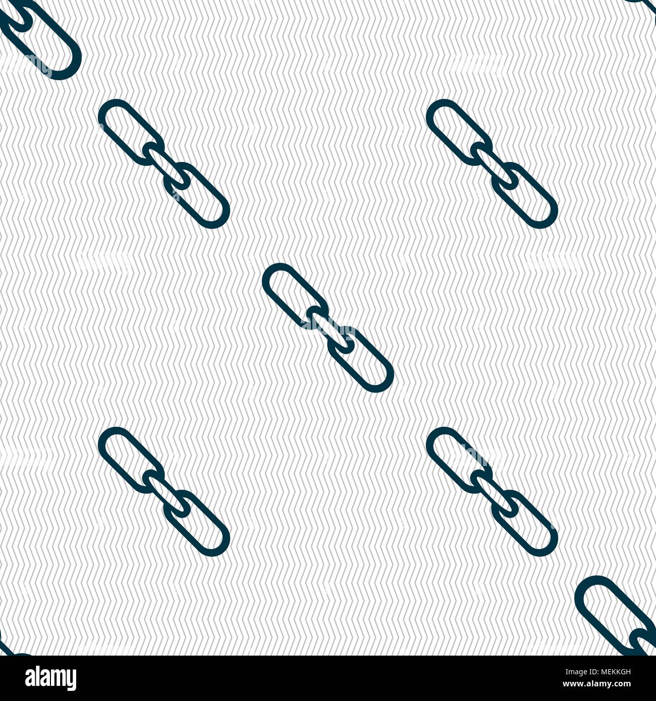 Link sign icon. Hyperlink chain symbol. Seamless abstract background ...