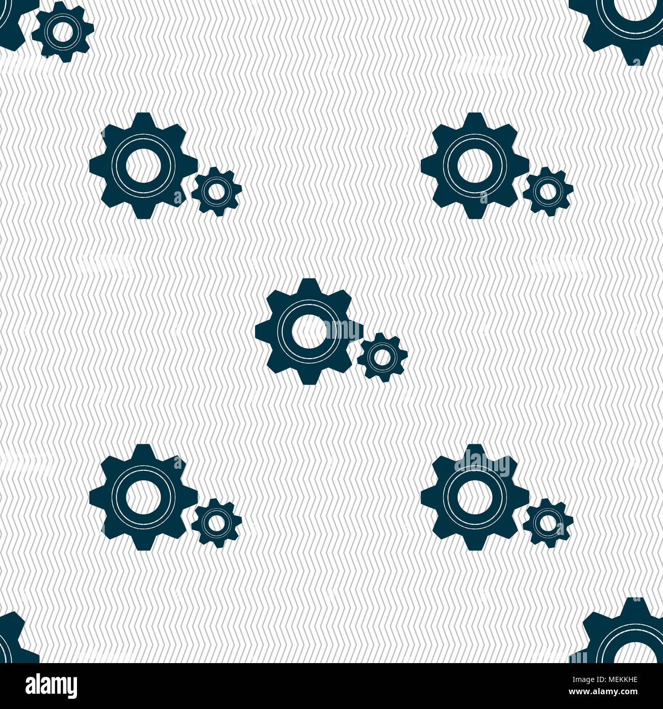 Cog settings sign icon. Cogwheel gear mechanism symbol. Seamless ...