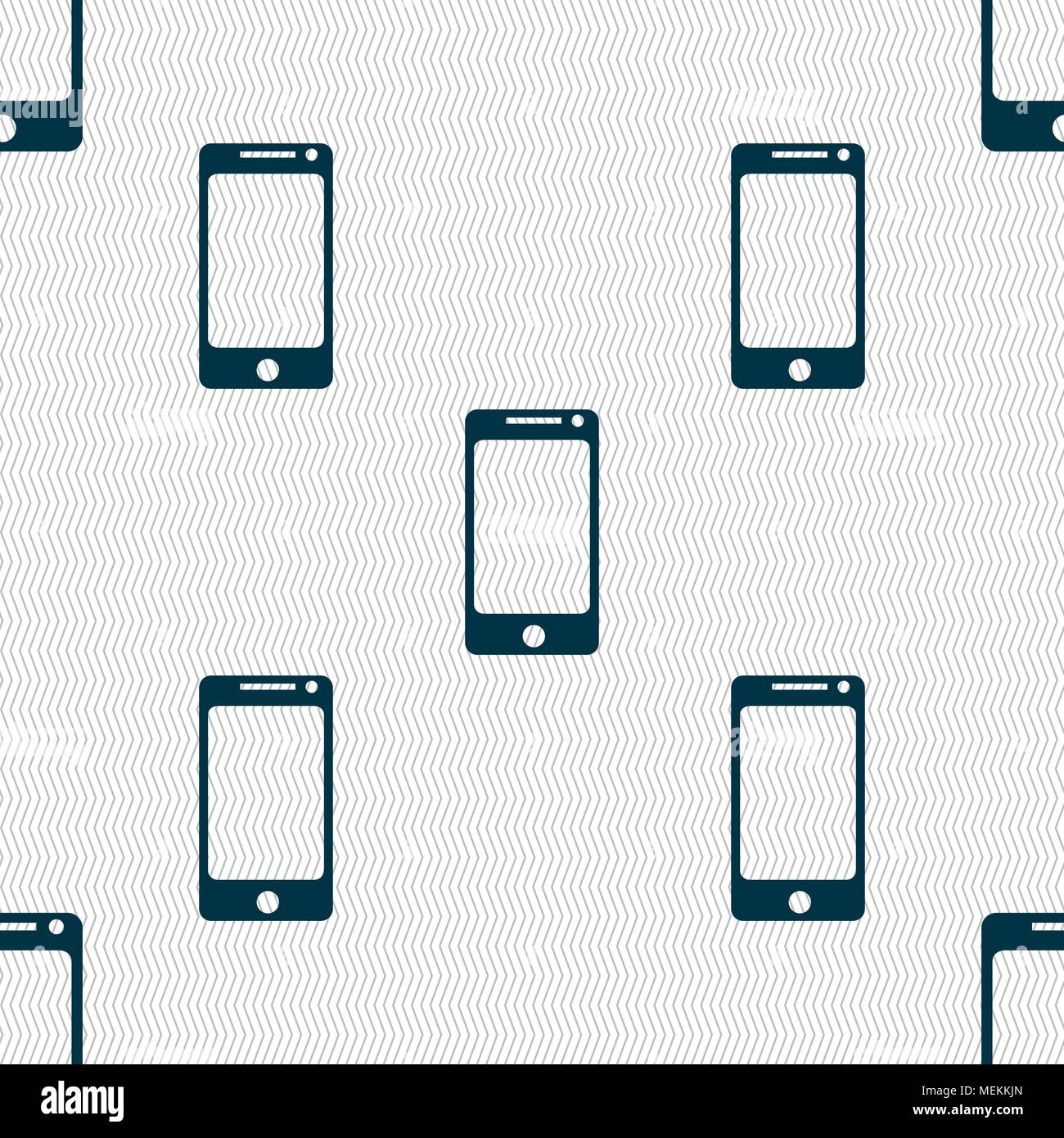 Smartphone sign icon. Support symbol. Call center. Seamless abstract ...