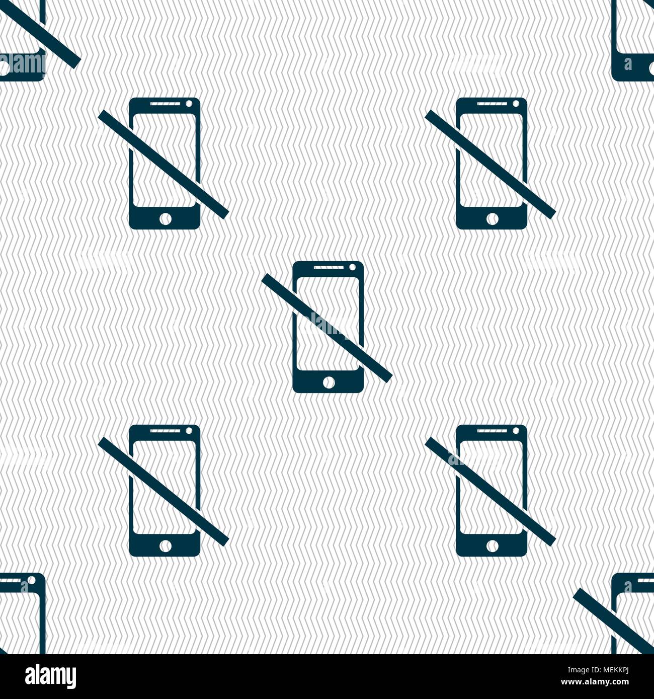 Do not call. Smartphone signs icon. Support symbol. Seamless abstract ...