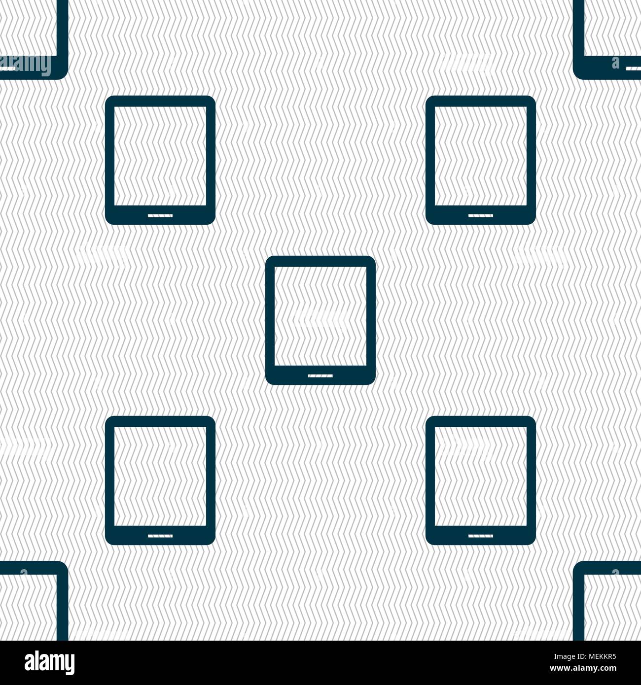 Tablet sign icon. smartphone button. Seamless abstract background with ... Tablet sign icon. smartphone button. Seamless abstract background with ...