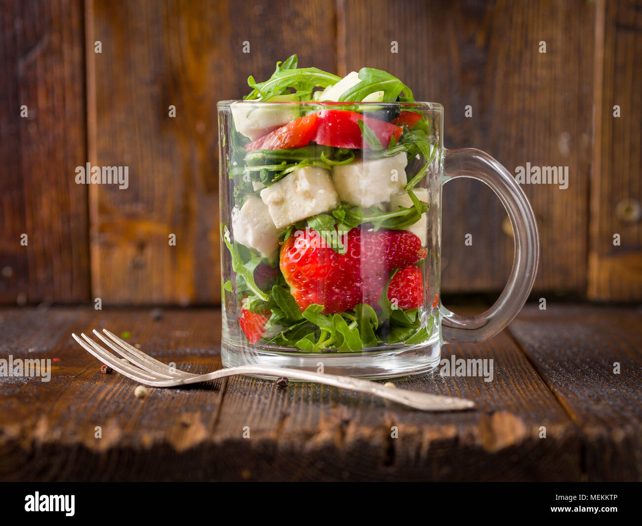 Rustic healthy vegetable salad hi-res stock photography and images - Alamy