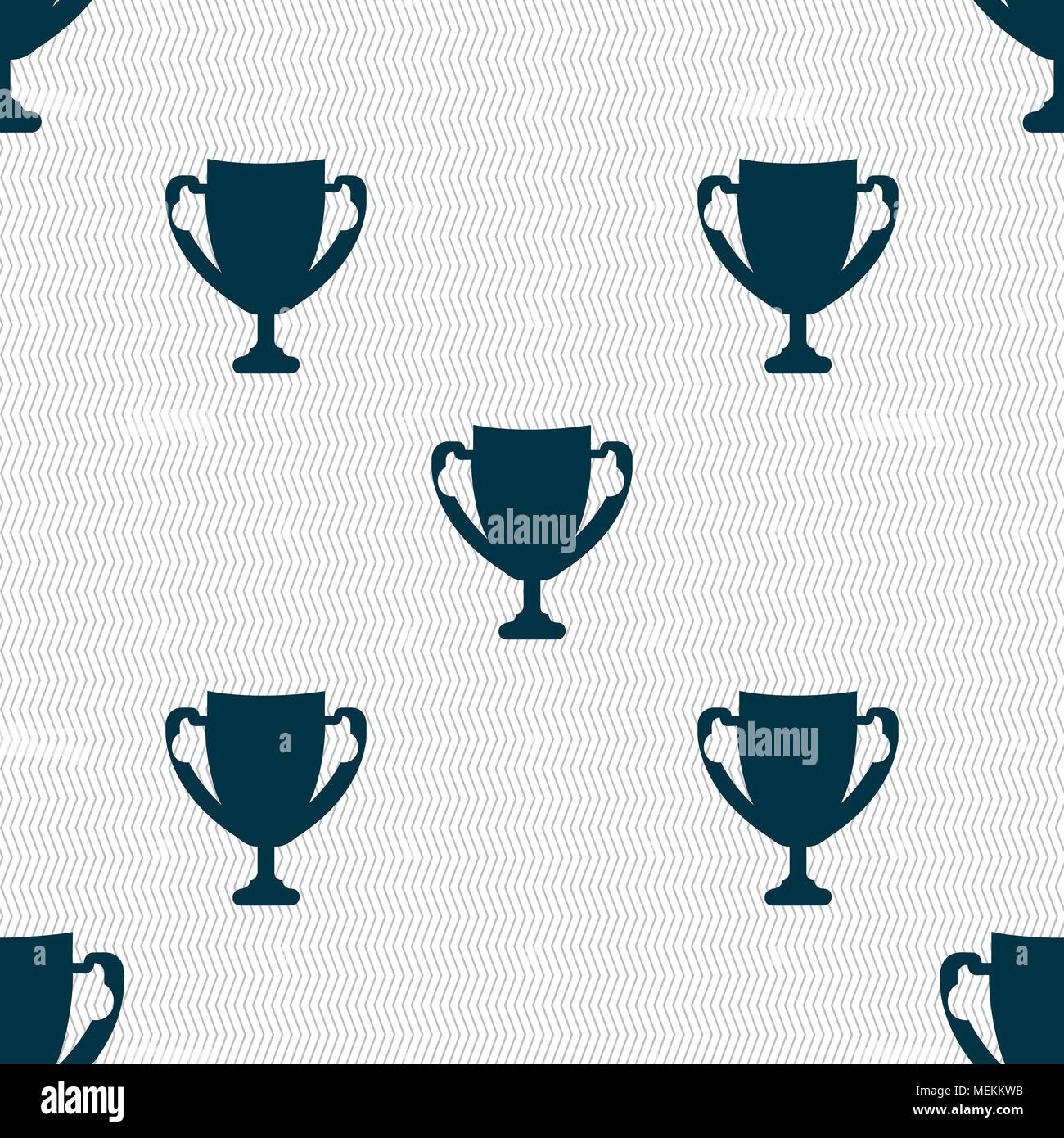 Winner cup sign icon. Awarding of winners symbol. Trophy. Seamless ...