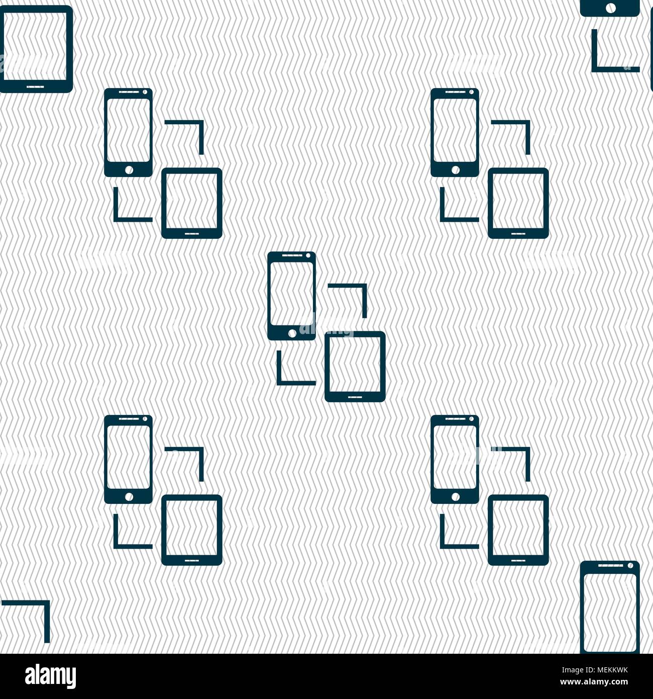 Synchronization sign icon. communicators sync symbol. Data exchange ...