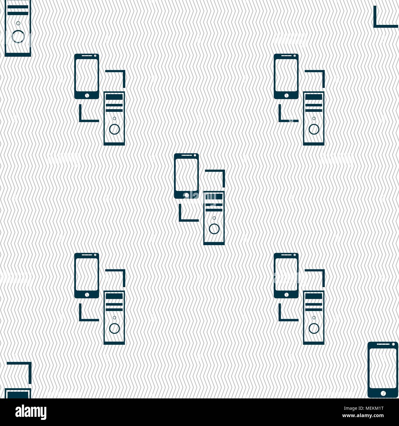 Synchronization sign icon. communicators sync symbol. Data exchange ...