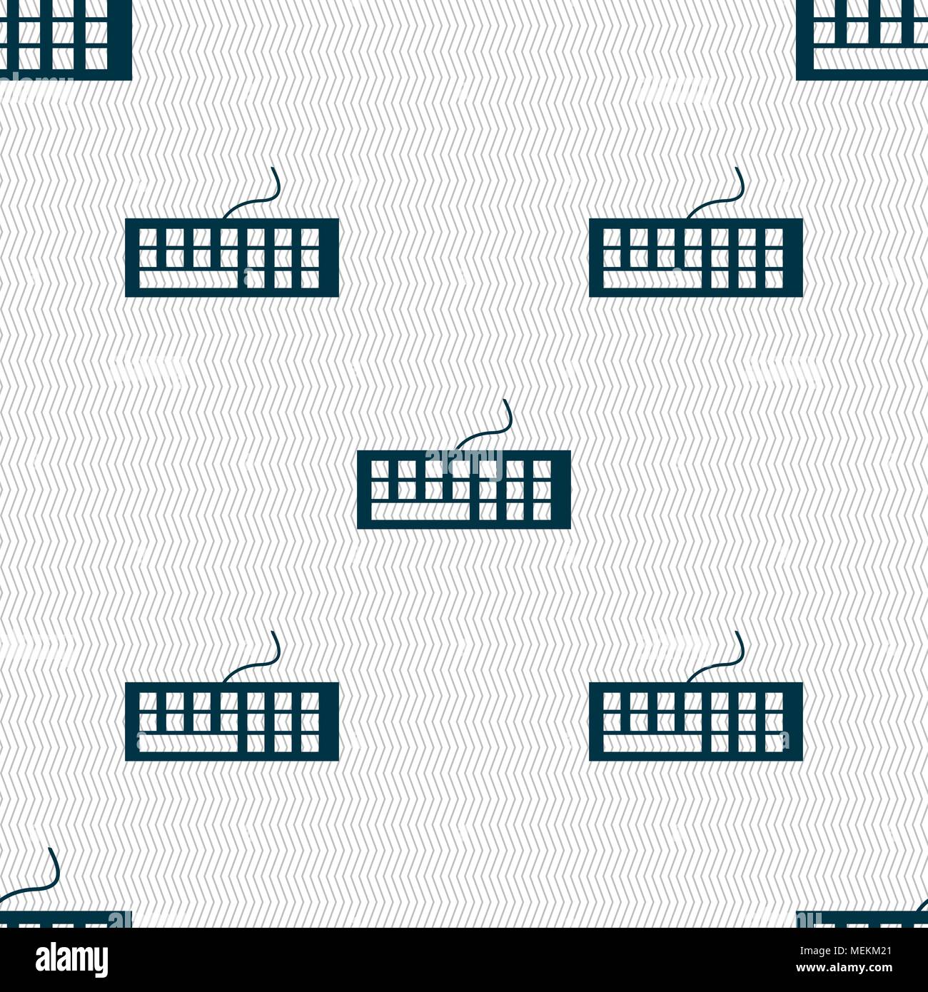 Computer keyboard Icon. Seamless abstract background with geometric shapes. Vector illustration ...