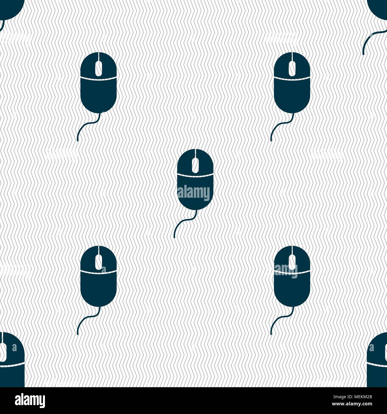 Computer mouse sign icon. Optical with wheel symbol. Seamless abstract ...