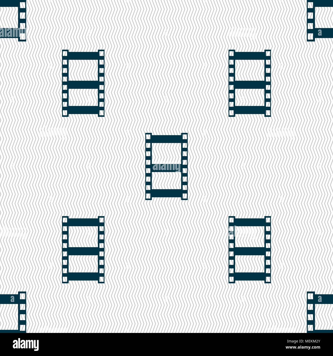 Video sign icon. Video frame symbol. Seamless abstract background with ...
