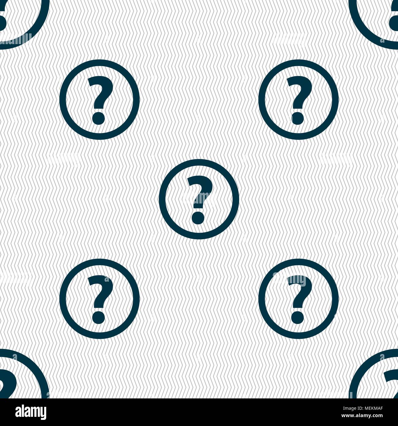 Question mark sign icon. Help speech bubble symbol. FAQ sign. Seamless ...