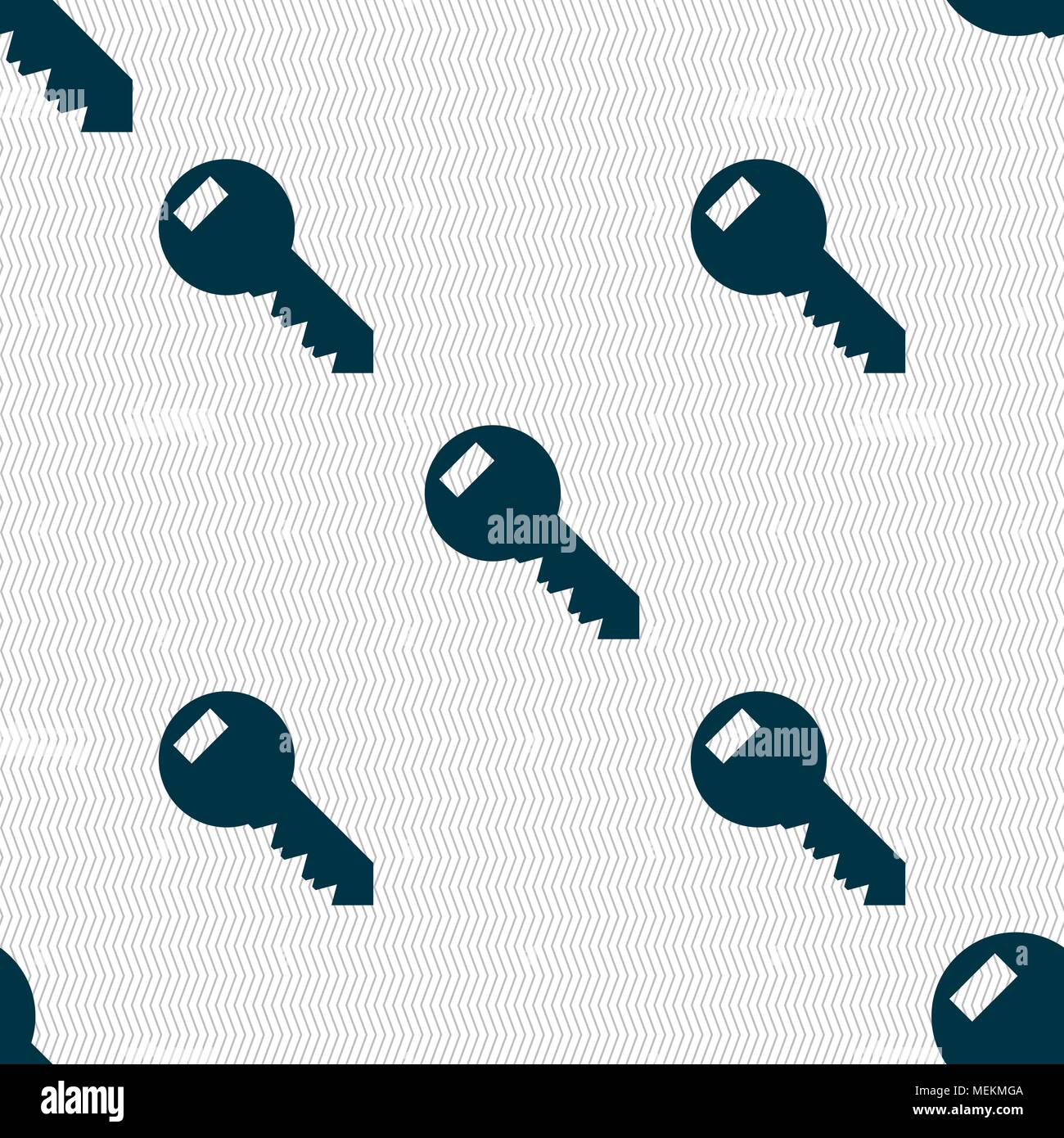 Key sign icon. Unlock tool symbol.. Seamless abstract background with ...