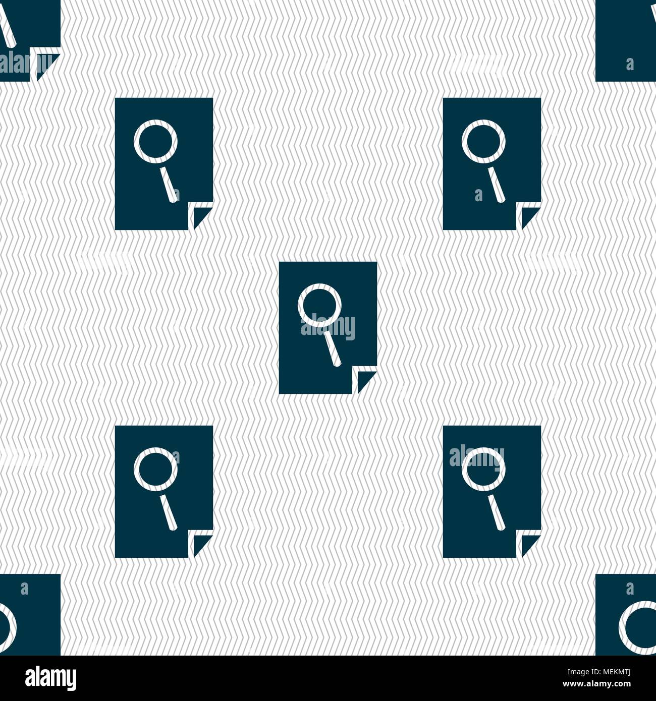 Search in file sign icon. Find in document symbol. Seamless abstract ...