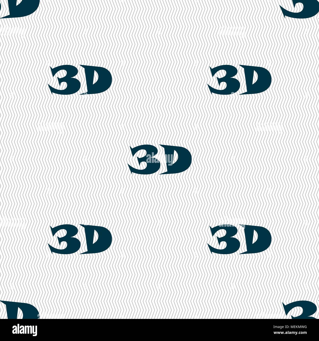 3D sign icon. 3D New technology symbol. Seamless abstract background ...