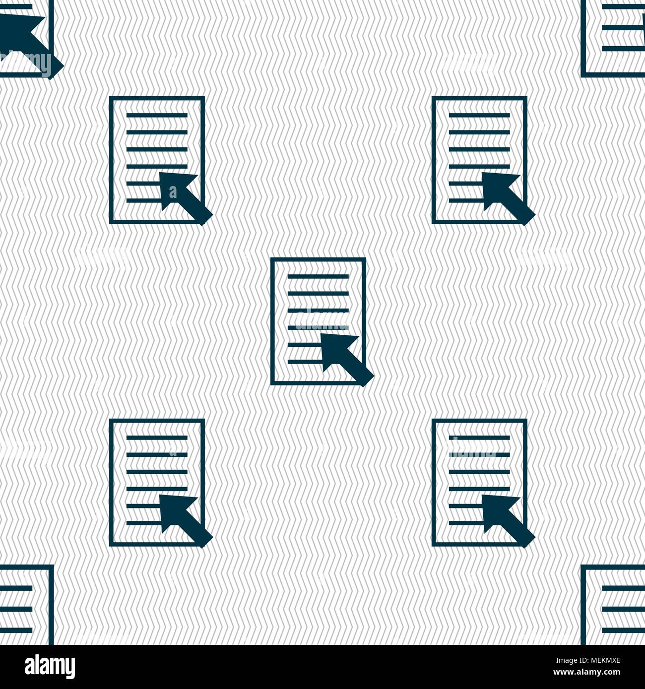 Text file sign icon. File document symbol. Seamless abstract background ...