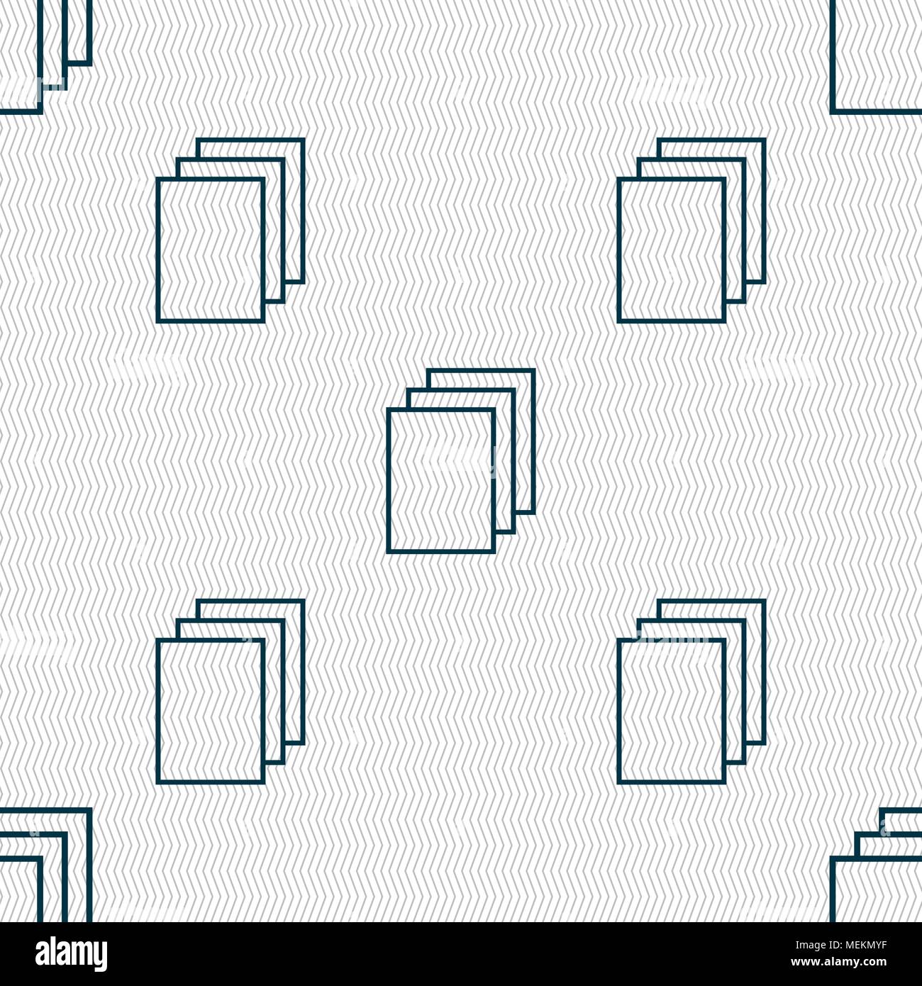 Copy File Sign Icon Duplicate Document Symbol Seamless Abstract