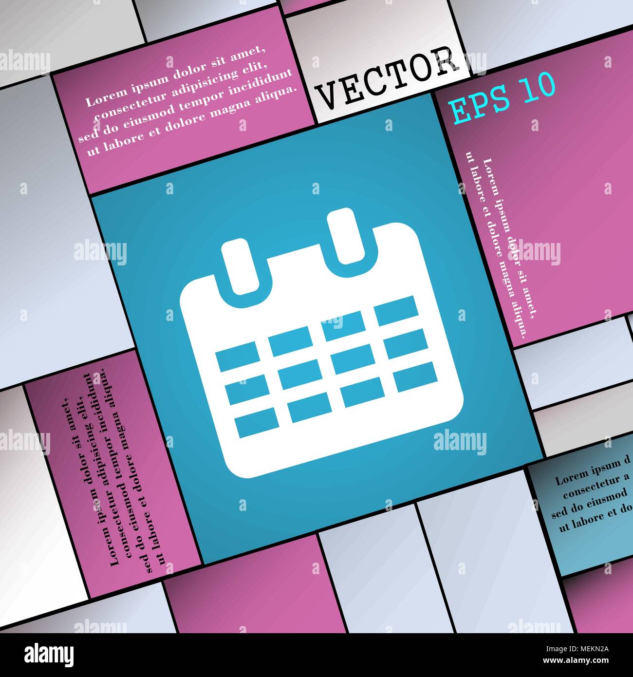 Calendar, Date or event reminder icon sign. Modern flat style for your ...