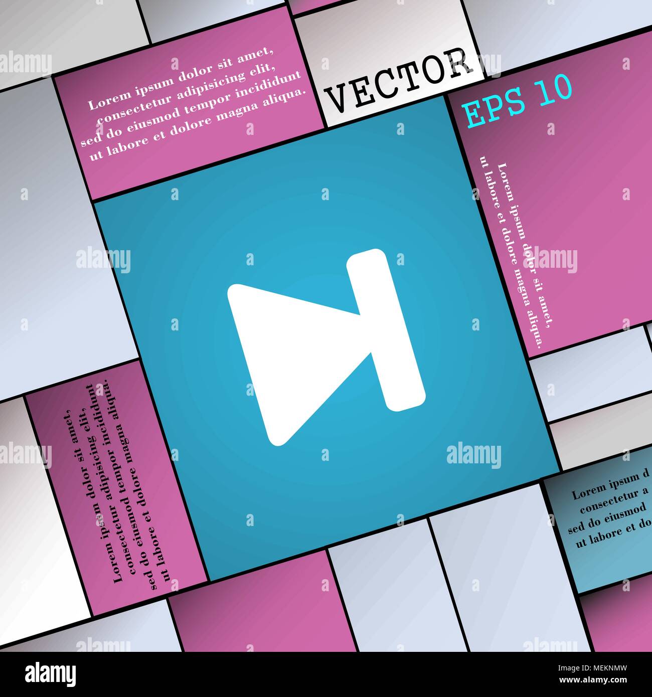 next track icon sign. Modern flat style for your design. Vector ...