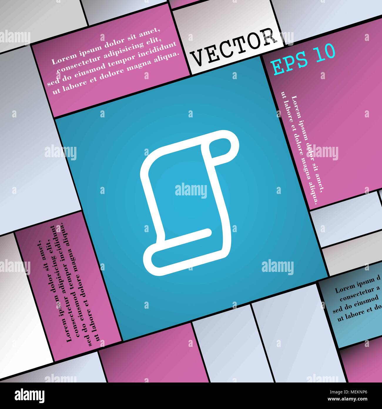 paper scroll icon sign. Modern flat style for your design. Vector ...