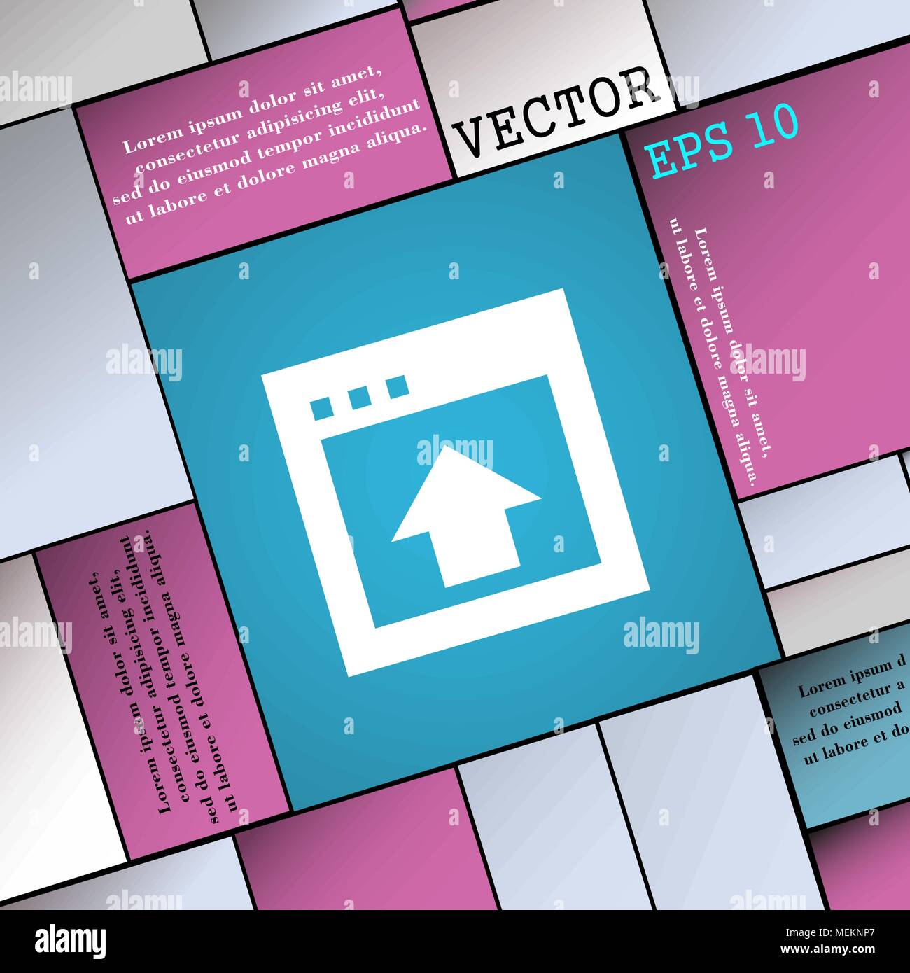 Direction arrow up icon sign. Modern flat style for your design. Vector ...