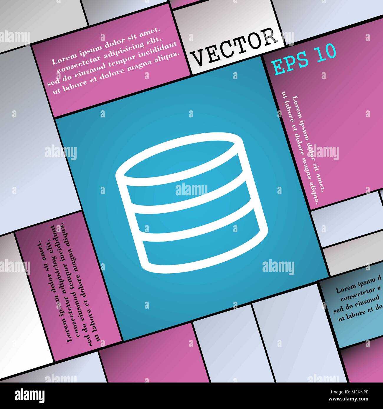 Hard disk and database icon sign. Modern flat style for your design ...