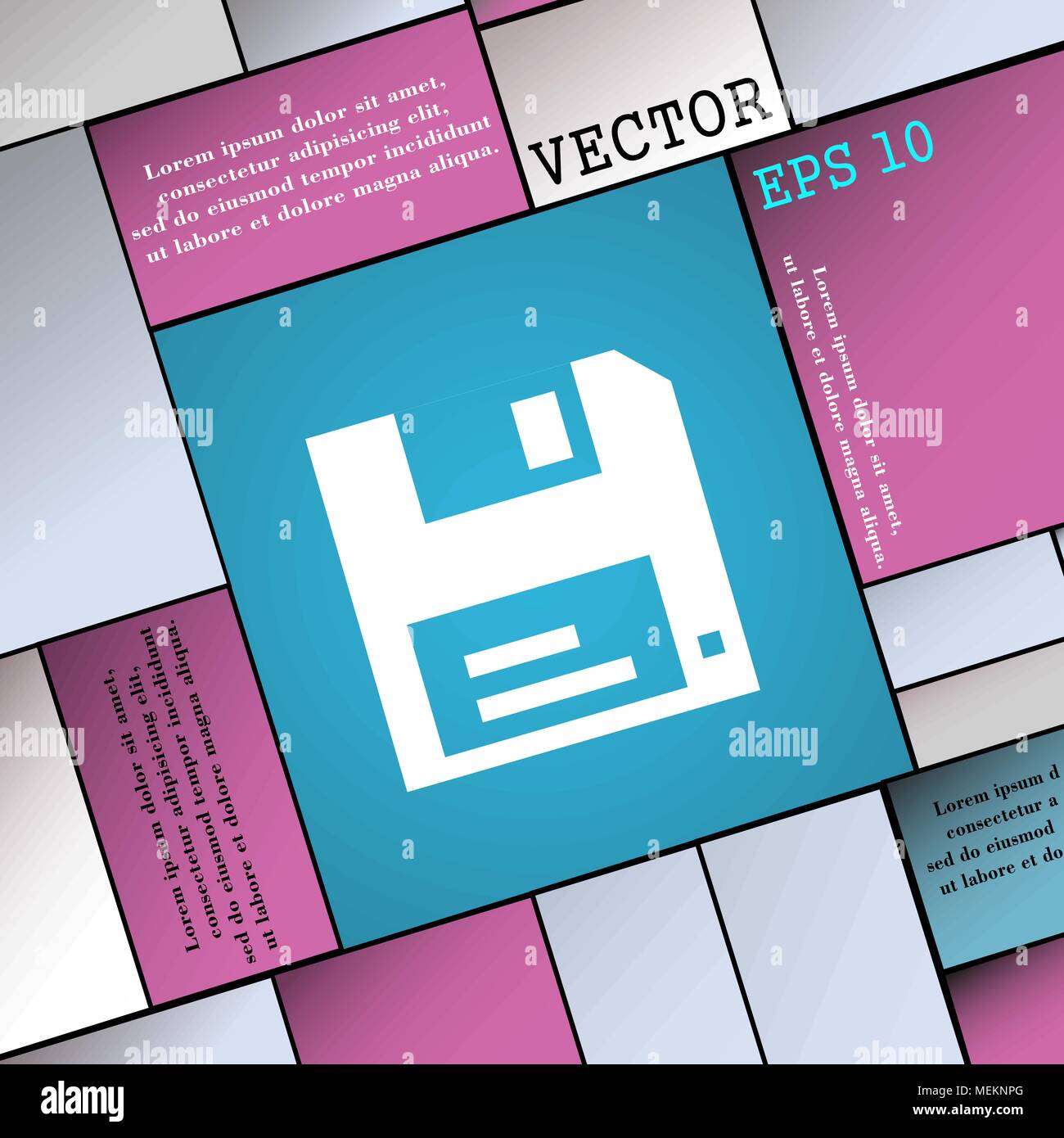 floppy icon sign. Modern flat style for your design. Vector ...