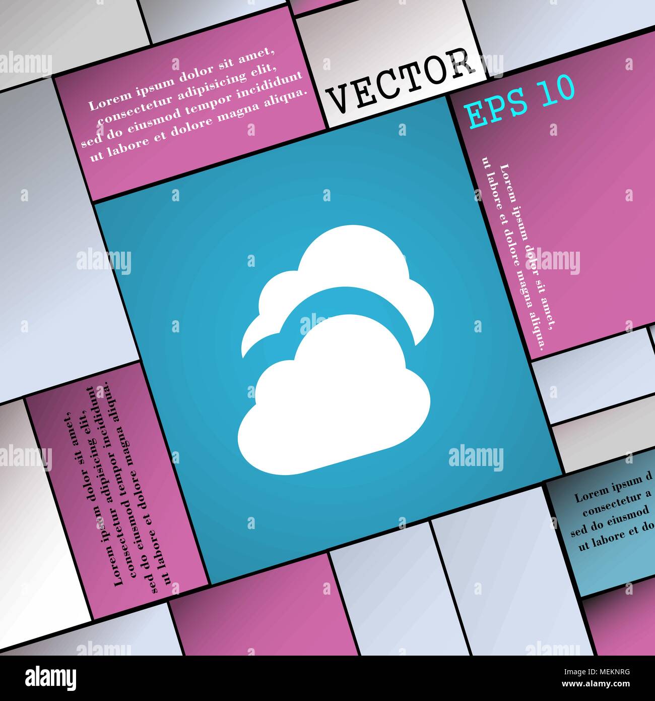 Cloud icon sign. Modern flat style for your design. Vector illustration ...