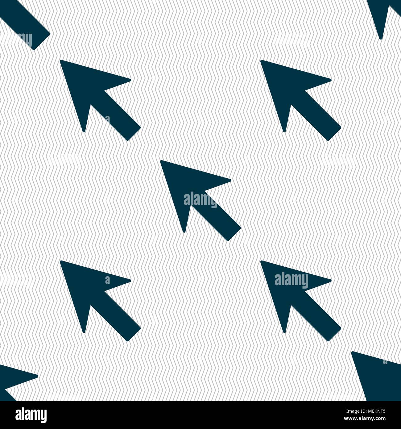 Cursor, arrow icon sign. Seamless abstract background with geometric ...