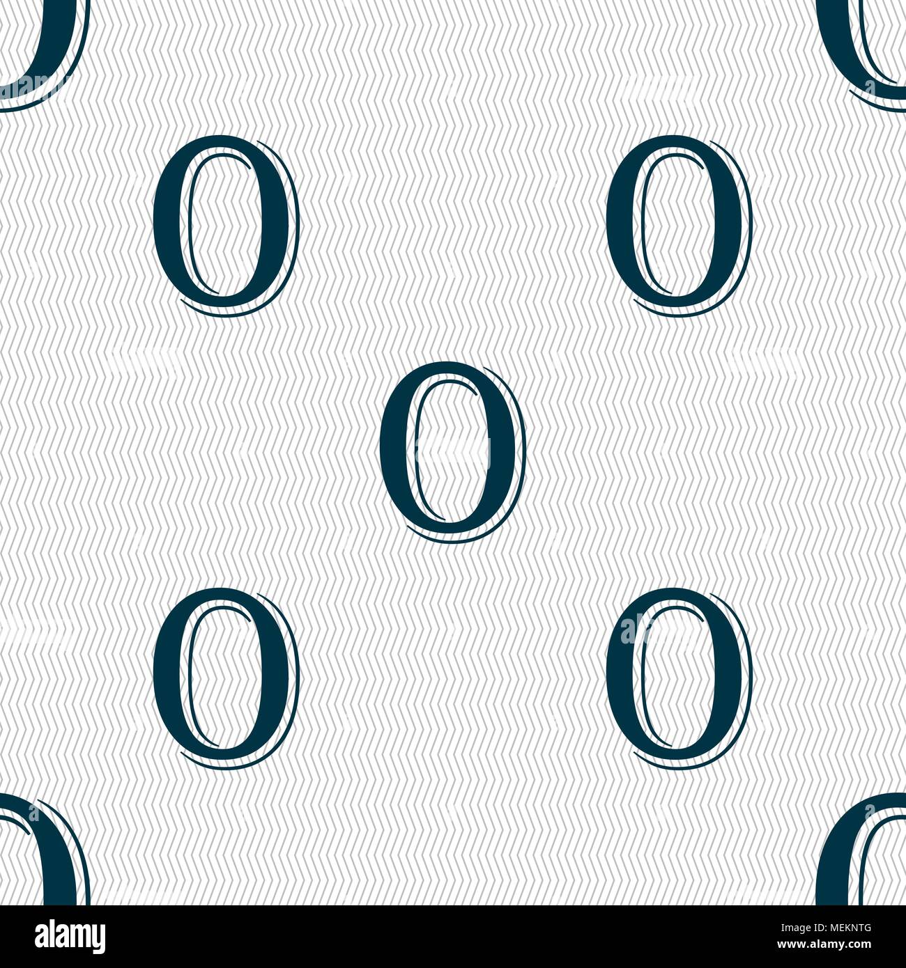 number zero icon sign. Seamless abstract background with geometric ...