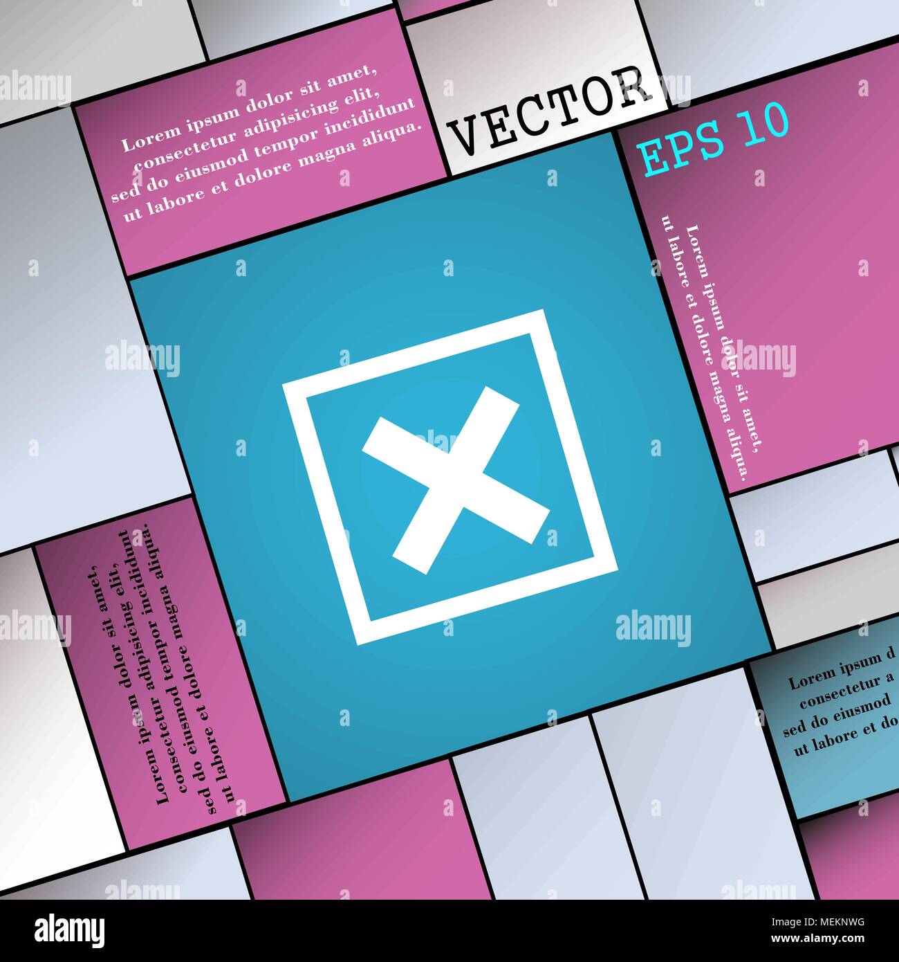 Cancel icon sign. Modern flat style for your design. Vector ...