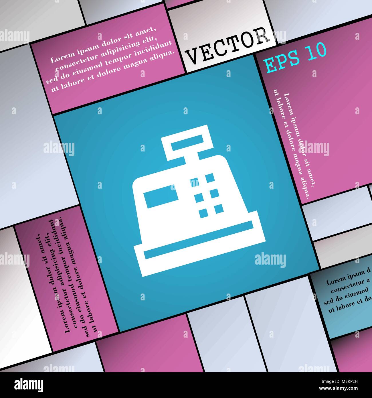 Cash register icon sign. Modern flat style for your design. Vector ...