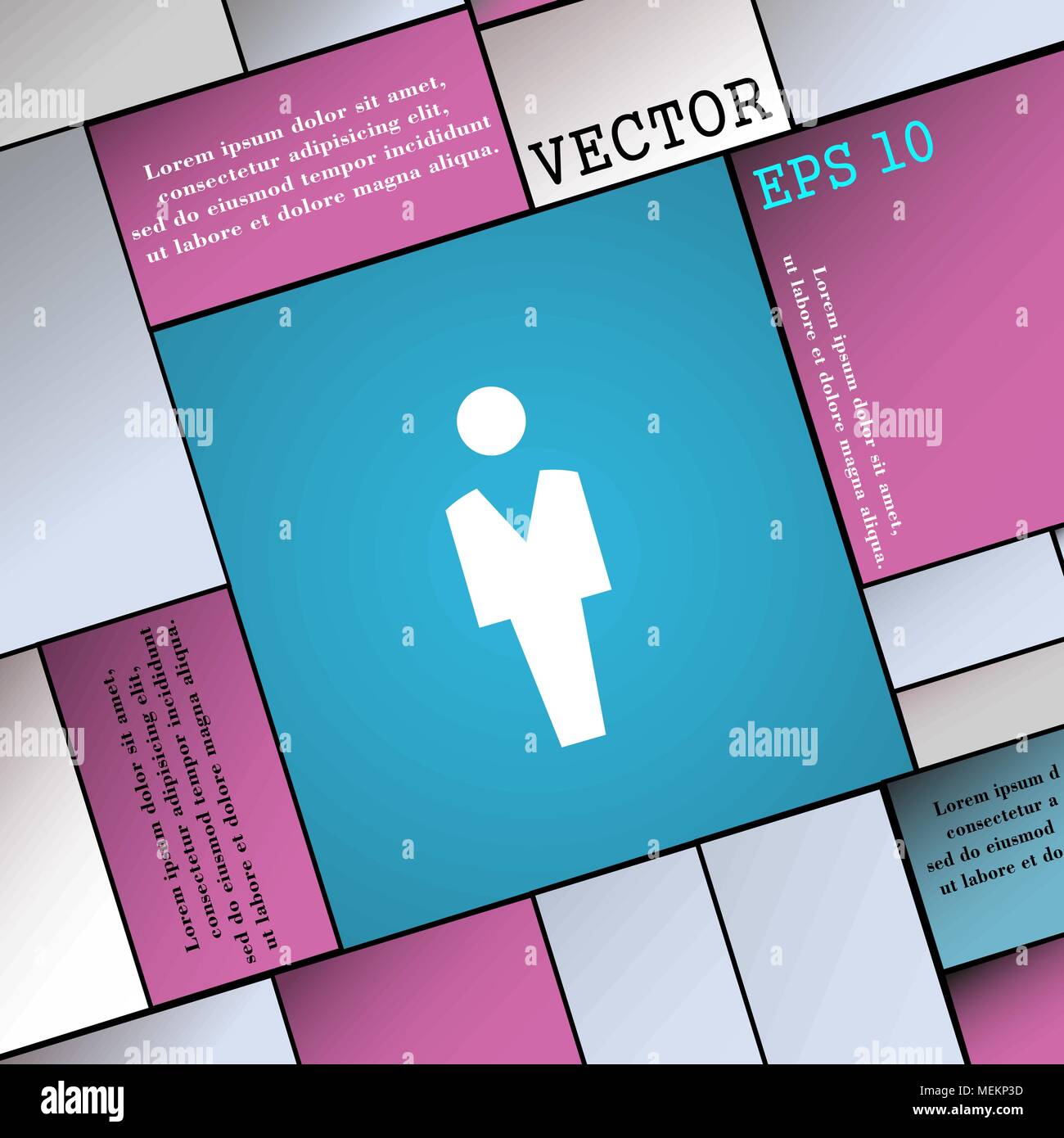 Human, Man Person, Male toilet icon sign. Modern flat style for your ...