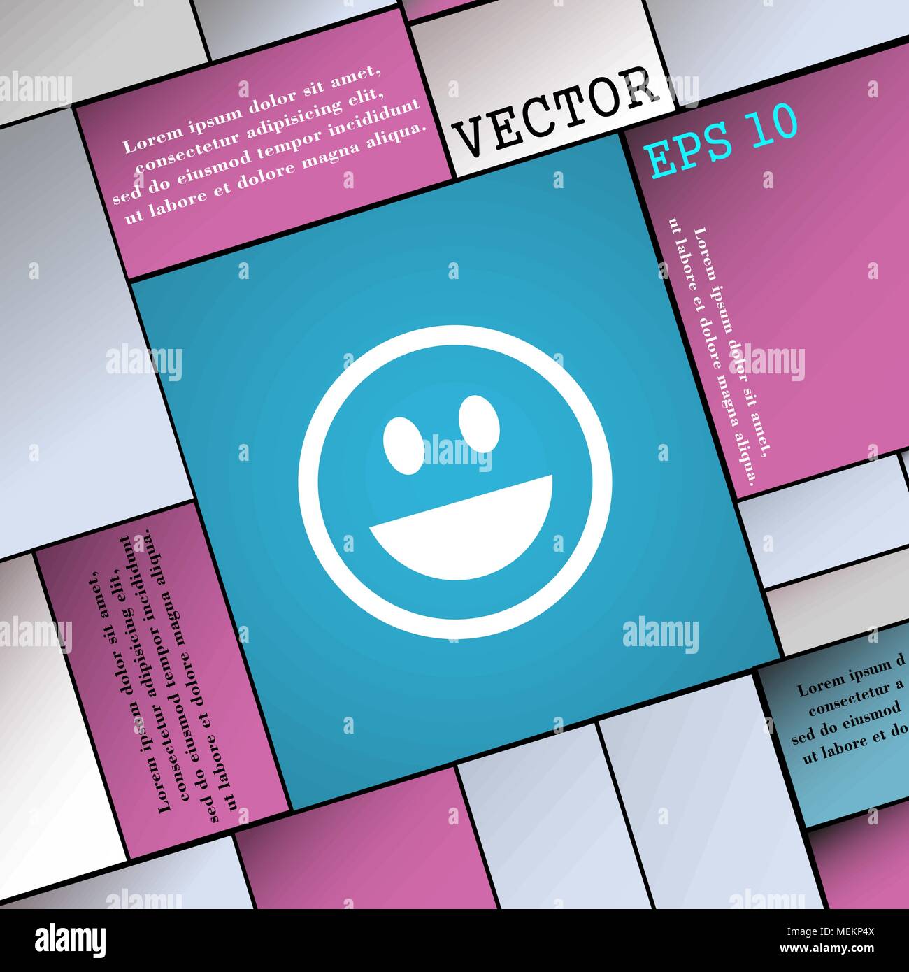 funny Face icon sign. Modern flat style for your design. Vector ...